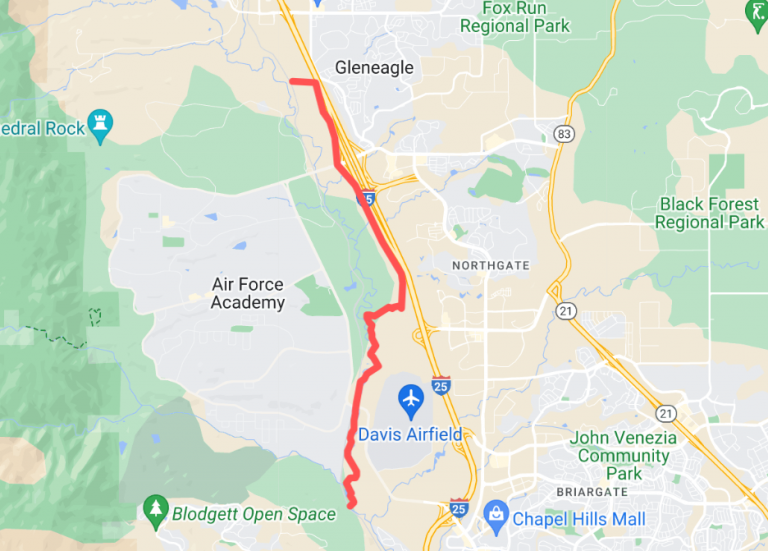 Current US Airforce Academy Santa Fe Trail Status - Bike Colorado Springs